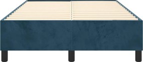 Rám postele s boxspringem tmavě modrý 120 x 200 cm samet 3121112