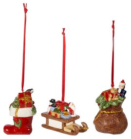Nostalgic Ornaments vánoční závěsná dekorace, dárky, 3 ks, Villeroy & Boch