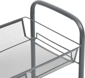Kuchyňský vozík se 4 patry šedý 46 x 26 x 85 cm železo 336327