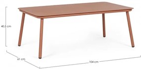 BIZZOTTO Zahradní konferenční stolek SIERRA červený 104x61 cm 0663529