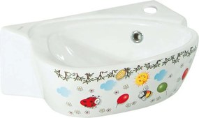 Sapho Kid - Dětské umývátko 39x29 cm, s přepadem, otvor pro baterii, barevný potisk CK035-FF