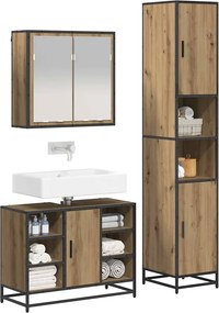Sada koupelnového nábytku 3 ks Artisanový dub 80 x 33 x 60 cm 3402546