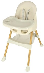 IK Dětská jídelní židlička s pultíkem 4v1 - šedá