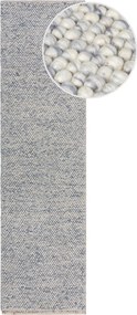 Flair Rugs, Ručně tkaný běhoun Minerals Blue, 60x230, modrá, chodba / předsíň