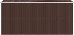 Zahradní kůlna tmavě hnědá 192 x 440 x 223 cm pozinkovaná ocel 3147463