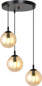 Závěsná lampa s jednoduchým designem pro vysoké chodby haly Cosmo 3 Bl