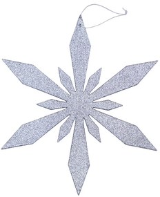 Vánoční ozdoba vločka III, pr. 120 cm, stříbrná, překližka, venkovní