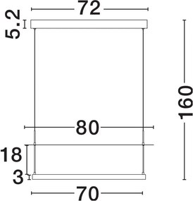 Bílé/matně černé hliníkové LED stmívatelné závěsné svítidlo ø 80 cm Diona – Nova Luce
