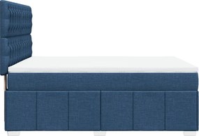 Box spring postel s matrací modrá 140x200 cm textil 3291704