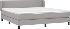 Box spring postel s matrací světle šedá 180 x 200 cm textil 3126101