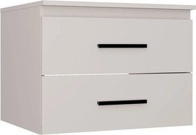 Závěsná skříňka pod umyvadlo s deskou NEL 2S 60 cm kašmírová