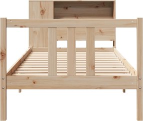 Postel s knihovnou bez matrace 75 x 190 cm masivní borovice 3322291