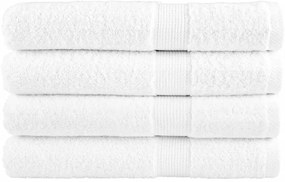 Prémiové saunové osušky SOLUND 4 ks bílé 80x200 cm 600 g/m² 137137