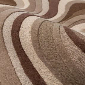 Hnědý/béžový ručně tkaný vlněný koberec 200x290 cm Envy Wool – Flair Rugs