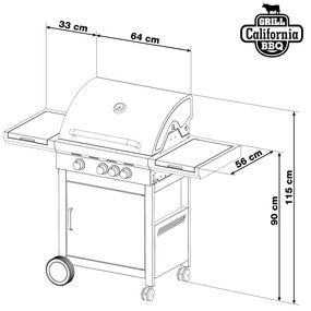 Plynový gril G21 California BBQ Premium line 4 hořáky + zdarma redukční ventil