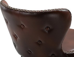 HOMCOM Barová židle sada 2 ks elegantní bistro židle s podnožkou a opěradlem, jídelní židle PU hnědá 52x53x101cm | Aosom.de