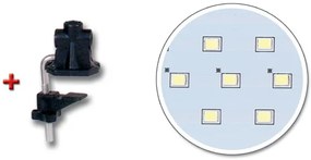 Ecolite Černá LED stolní lampa 8W s nastavitelnými polohovacími klouby L50164-LEDCR
