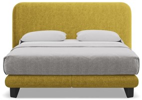 Boxspring postel v hořčicové barvě 140x200 cm Ilima – Makamii