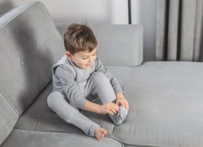 Sleepee Celoroční spací pytel s nohavicemi LUČNÍ KVÍTÍ, PUNTÍKY z bavlny Zvolte rozměr: M (3 - 4 roky)