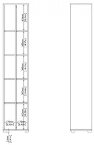 Tvilum Knihovna Sigal 587 jackson hickory/bílá