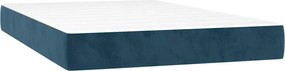 Box spring postel s matrací tmavě modrá 120 x 200 cm samet 3143077