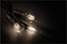 Teplá bílá LED/filamentová žárovka E27, 7 W Globe – Trio