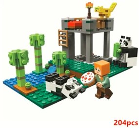 Stavebnice s tématikou Minecraft Varianta: Panda 204 ks
