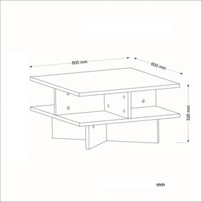 Konferenční stolek Hamton White and Walnut