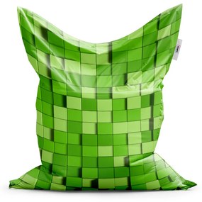 Sablio Sedací vak Classic Green Blocks 3D - 200x140 cm