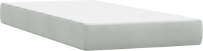 Box spring postel s matrací a LED Světle šedá 90x220 cm Samet 3317007