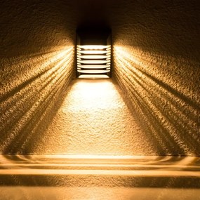 Exteriérové ​​solární nástěnné LED svítidlo Strip, 1x LED 0,12w, černá