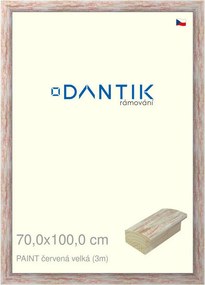 DANTIK rámeček 70x100 | PAINT červená velká (Plexi Čiré)