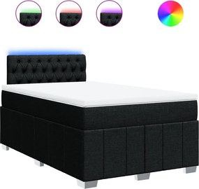 Box spring postel s matrací černá 120x190 cm textil 3289316