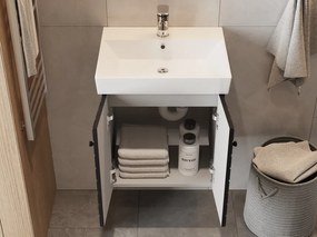 Kingsbath / Lavedo Tessera Black 60 koupelnová skříňka s umyvadlem