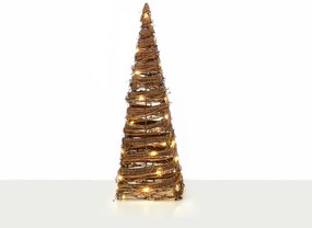 Vánoční LED ratanová pyramida 50cm