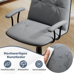 Costway Kancelářská židle ergonomická psací židle z umělé kůže s polstrovanými