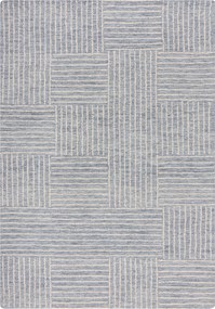 Kusový koberec Memphis Abstract Check Blue, 120x170, modrá, obývacia izba, Flair Rugs