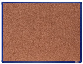 Korková nástěnka boardOK v hliníkovém rámu, 1200 x 900 mm, modrý rám