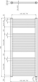 Aqualine Aqualine, DIRECT-E elektrické topné těleso, rovné, 450x960 mm, 300 W, černá, ILE94TB