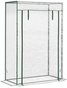 Outsunny skleník Skleník na rajčata 100x50x150cm s rolovacími dveřmi, ocel a plast, průhledný pro pěstování rostlin | Aosom.de