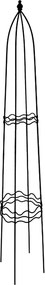Obelisková opěra pro popínavé rostliny, černá, kulatá, 160 cm
