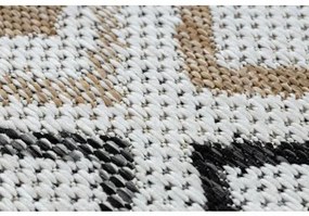 koberec SISAL COOPER Diamanty, Cikcak 22236 ecru / černý velikost 200x290 cm | krásné koberce cz