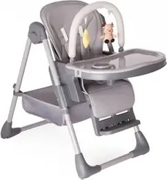 Kidnort Jordgubbe Jídelní židlička šedá