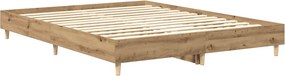 Rám postele bez matrace Artisan Dub 150x200 cm kompozitní dřevo 3328716
