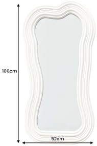 Designové nástěnné zrcadlo Mahealani 100 cm bílé
