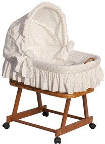 Košík pro miminko s boudičkou HVĚZDIČKA - béžová