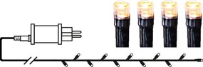 Venkovní světelný LED řetěz délka 9 m Star Trading Microled - černý