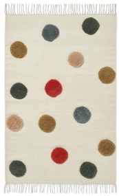 LIEWOOD Vlněný kobereček Little Multi mega dot mix 120x80 cm, multi barva