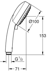 Grohe Vitalio Comfort Sprchová hlavice 100, 4 proudy, chrom 26094000