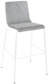 OnaDnes -20% Narbutas Světle šedá čalouněná barová židle MOON 77 cm